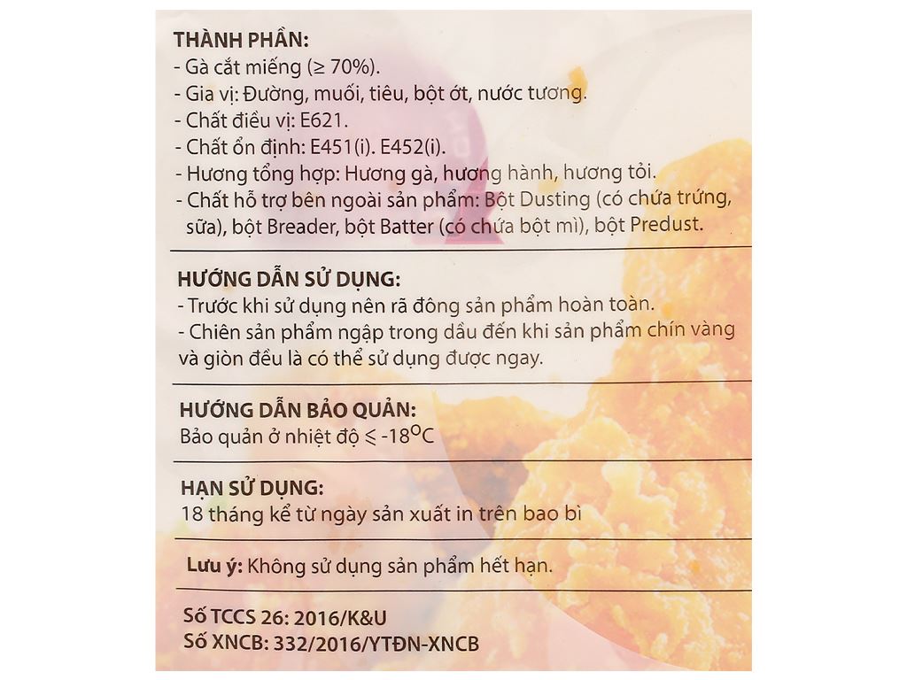 Gà rán cắt miếng 99 Poultry 500g giá tốt tại Bách hoá XANH
