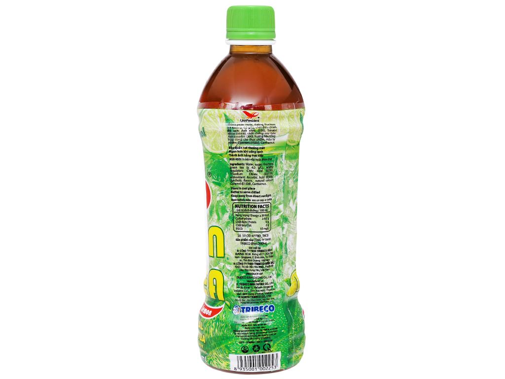 Trà xanh chanh Tribeco chai 500ml giá tốt tại Bách hoá XANH