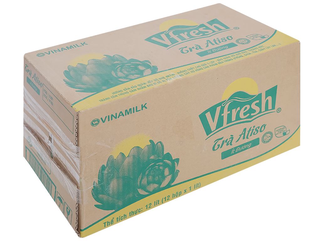 12 hộp trà Vfresh ít đường 1 lít giá tốt tại Bách hoá XANH