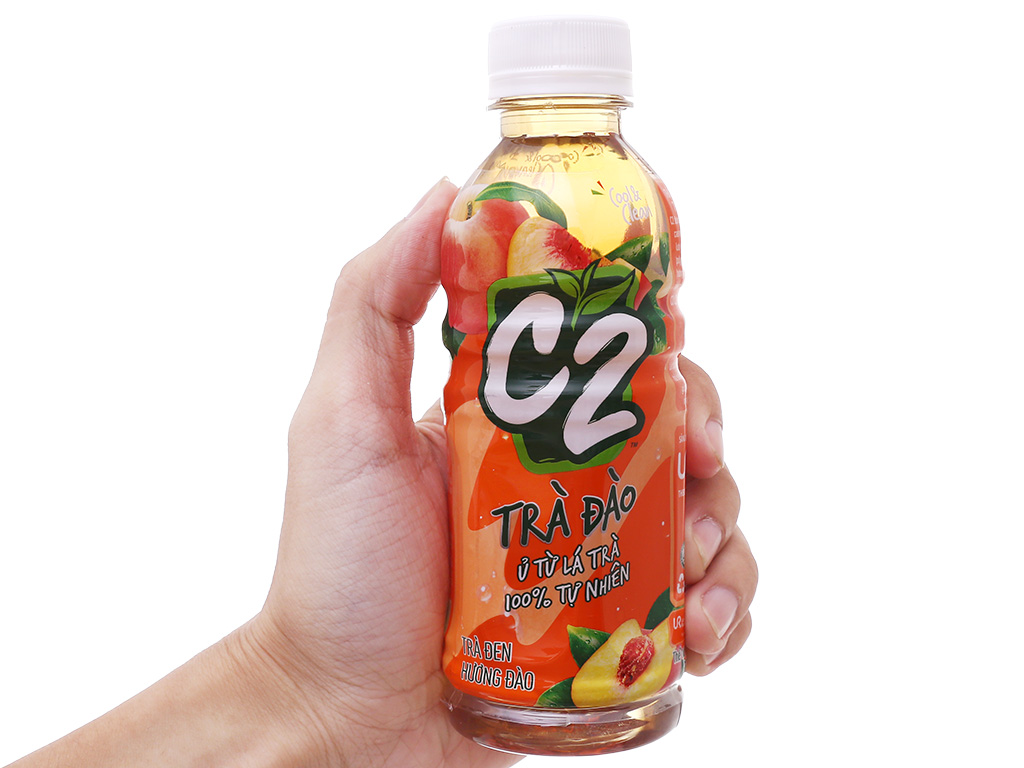 Trà đen C2 hương đào chai 230ml giá tốt tại Bách Hoá Xanh