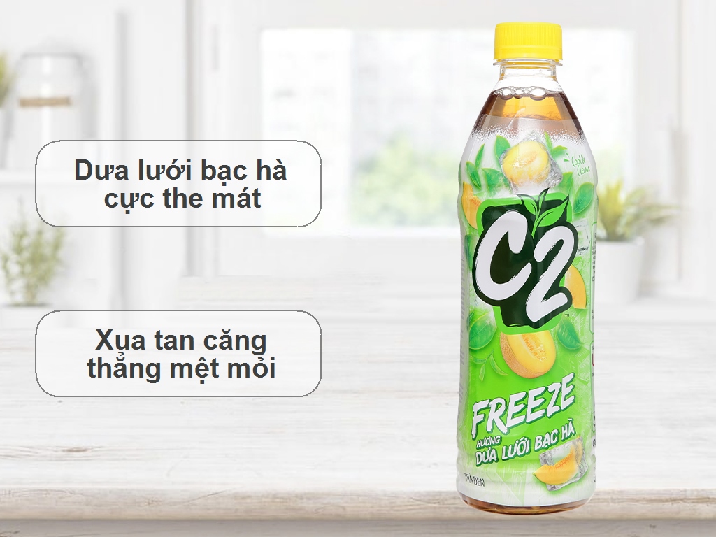 6 chai trà dưa lưới bạc hà C2 Freeze 455ml tại Bách Hoá XANH
