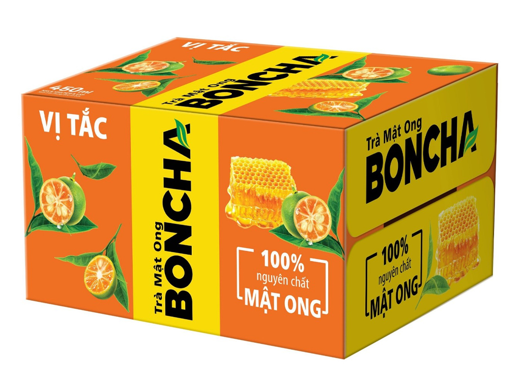 Thùng 24 chai trà mật ong Boncha tắc 450ml tại Bách Hoá XANH