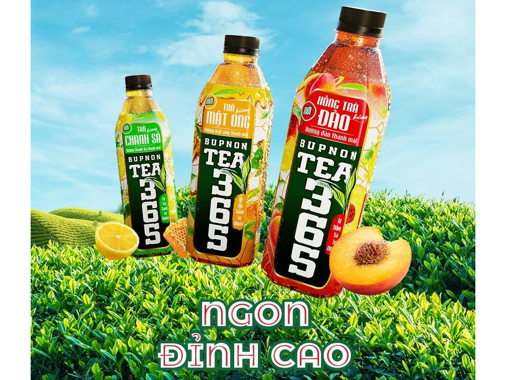 Thùng 24 chai trà Tea365 hương chanh sả chai 500ml giá tốt