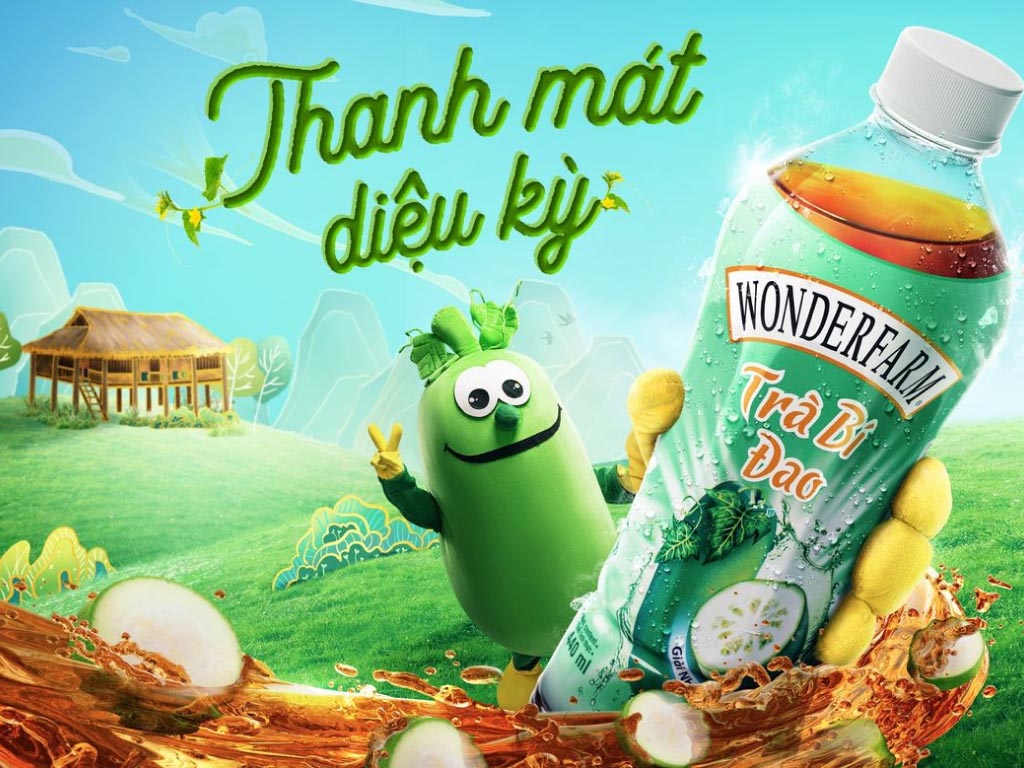Trà bí đao Wonderfarm chai 440ml giá tốt tại Bách Hoá Xanh