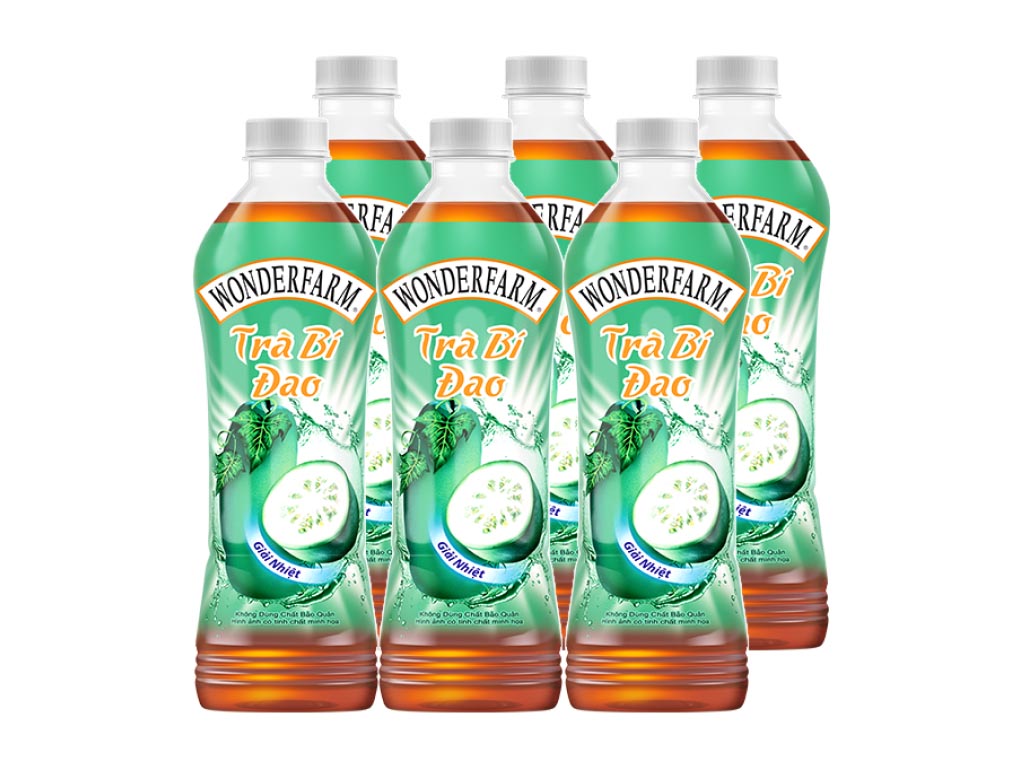 Lốc 6 chai trà bí đao Wonderfarm 440ml giá tốt Bách Hoá Xanh