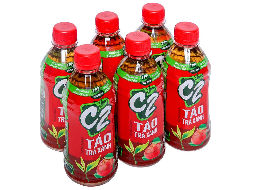 6 chai trà xanh C2 vị táo 360ml giá tốt tại Bách hoá XANH