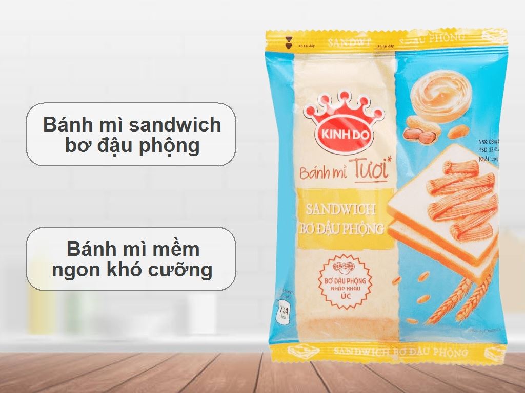 Sandwich bơ đậu phộng Kinh Đô 40g giá tốt tại Bách hoá XANH