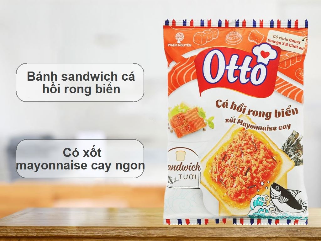 Bánh mì sandwich cá hồi Otto 76g giá tốt tại Bách hoá XANH