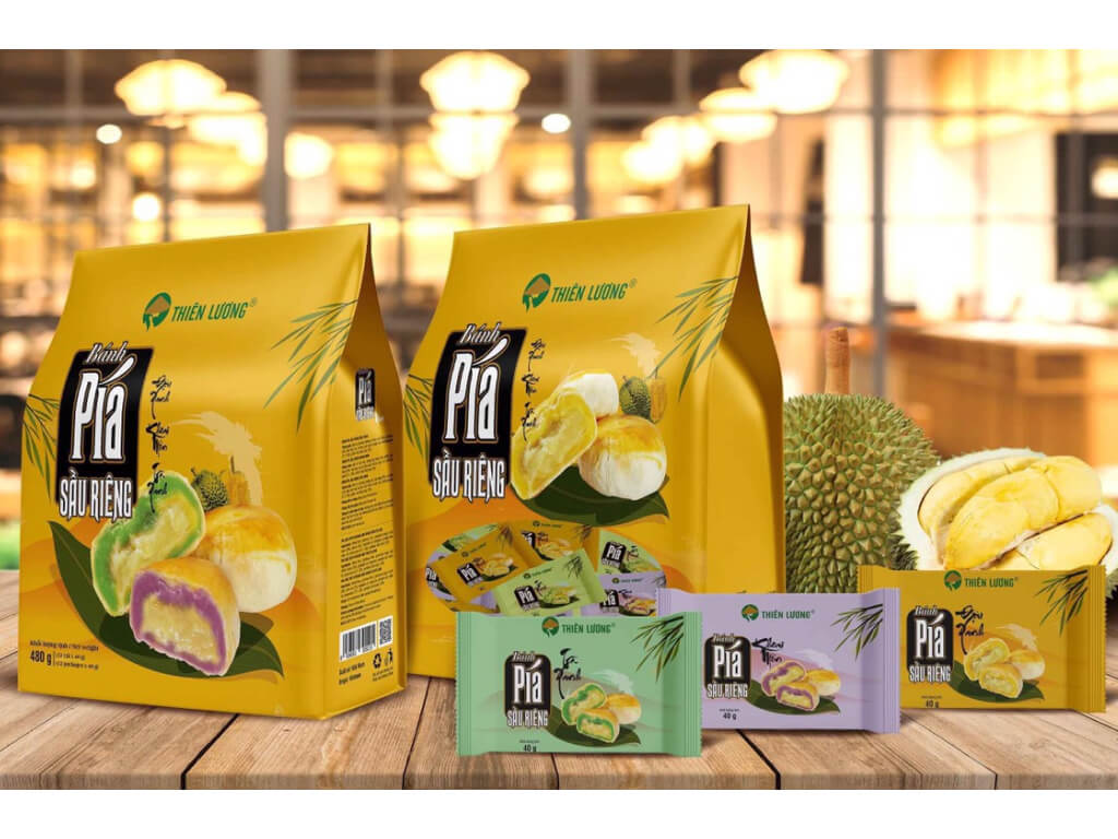 Bánh pía sầu riêng 3 vị Thiên Lương 480g tại Bách hóa XANH