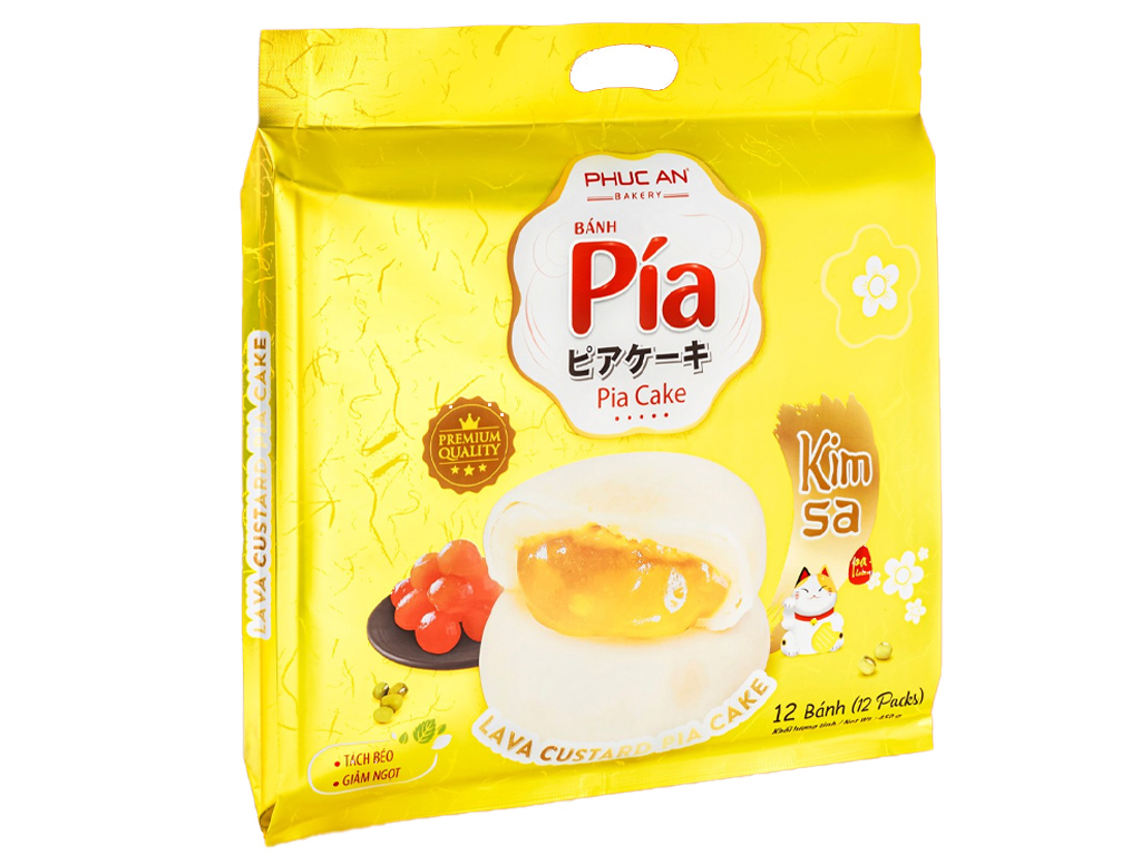 Bánh pía kim sa Phúc An gói 480g (12 cái) tại Bách hóa XANH