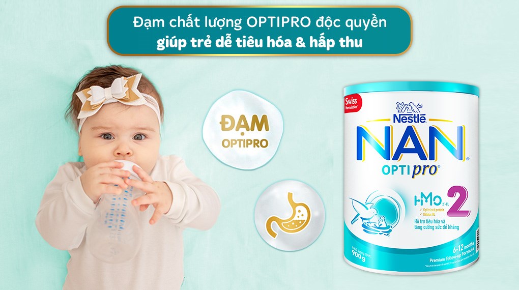 Sữa Nan Optipro 2 900g ( 6 -12 tháng), nhập khẩu Thụy Sĩ, giá tốt ...