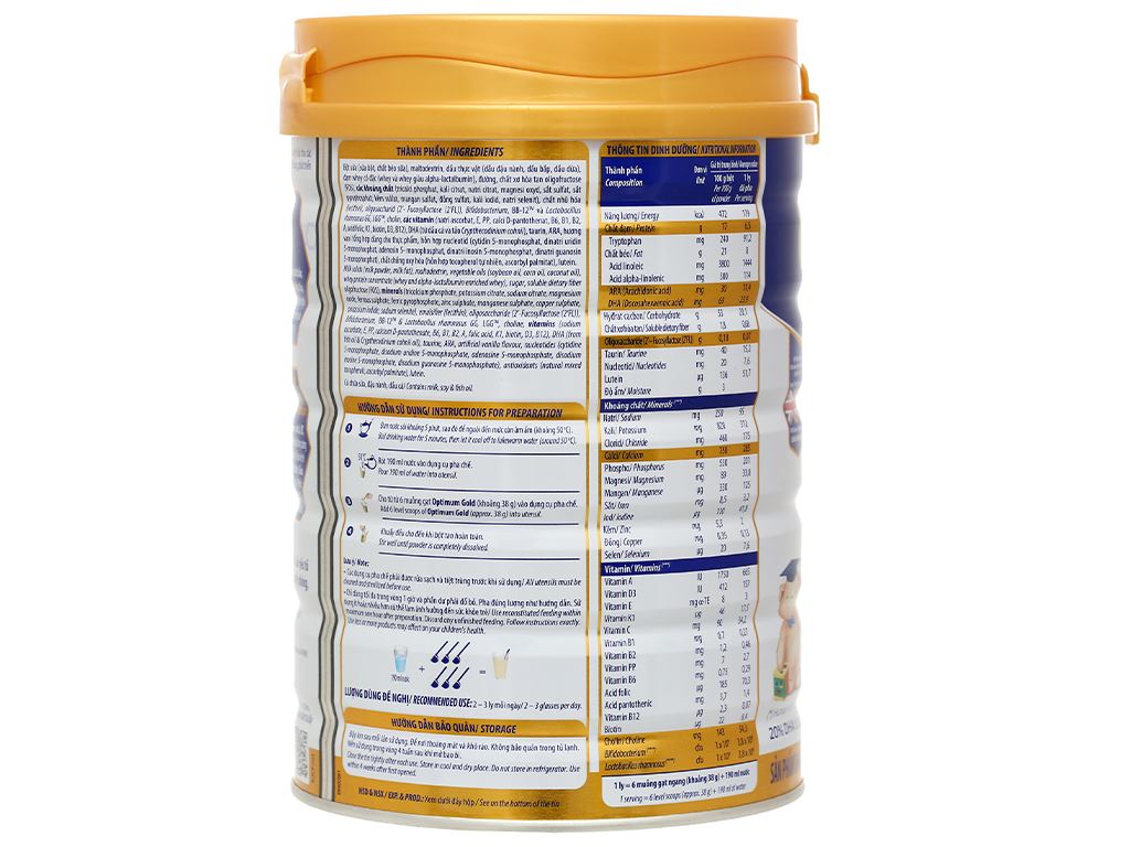 Sữa bột Optimum Gold 3 lon 850g giá tốt tại Bách hoá XANH