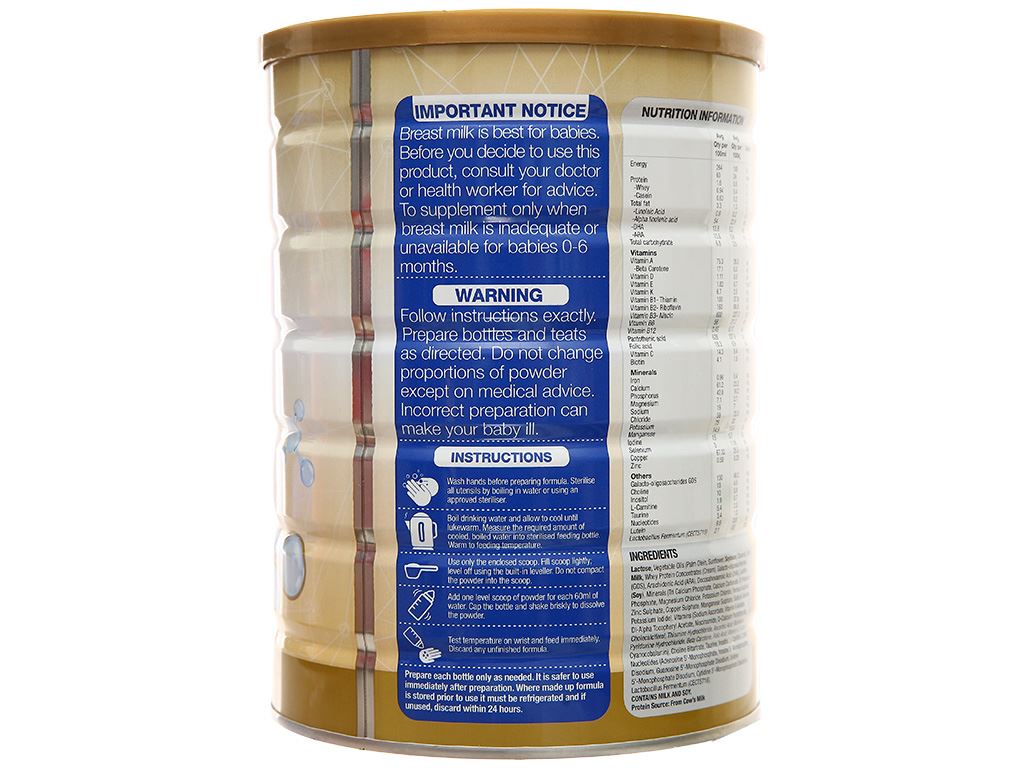 Sữa bột Optigold Premium Infant Formula 1 900g Bách hóa XANH