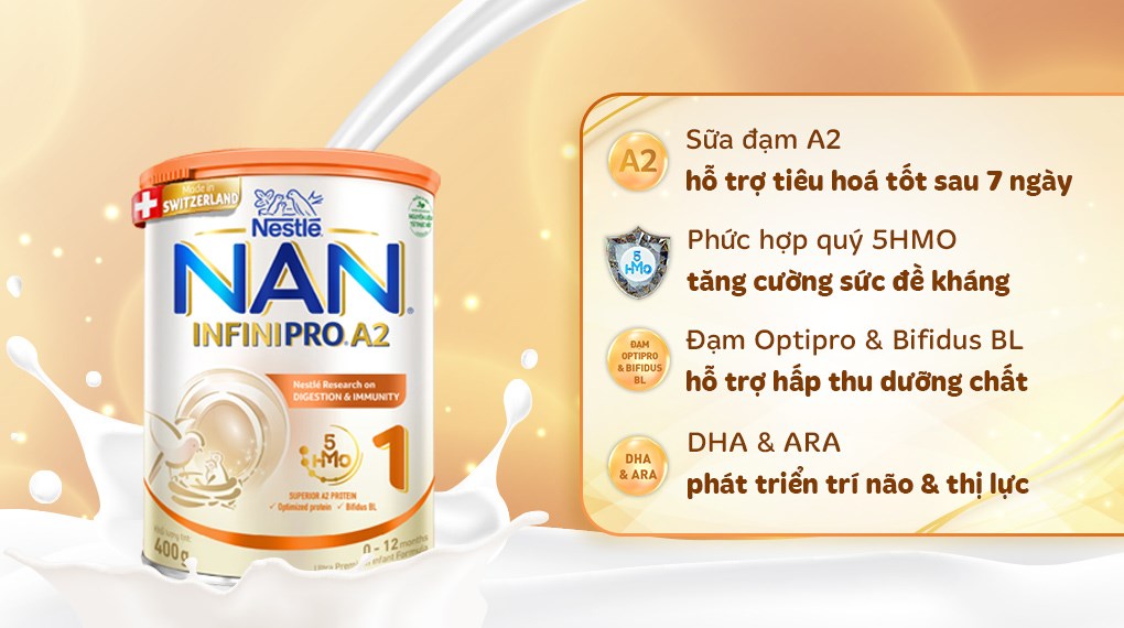 Sữa NAN INFINIPRO A2 số 1 400g (0-1 tuổi) giá tốt - AVAKids.com