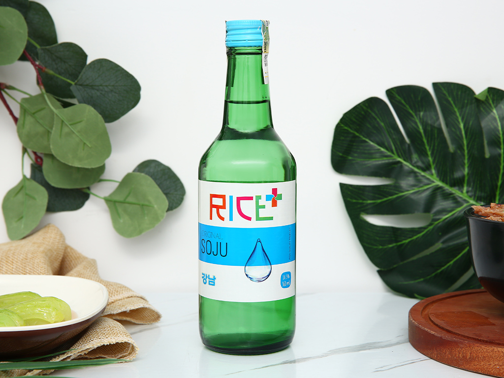 Rượu soju Rice+ truyền thống 16.5% 360ml tại Bách hoá XANH