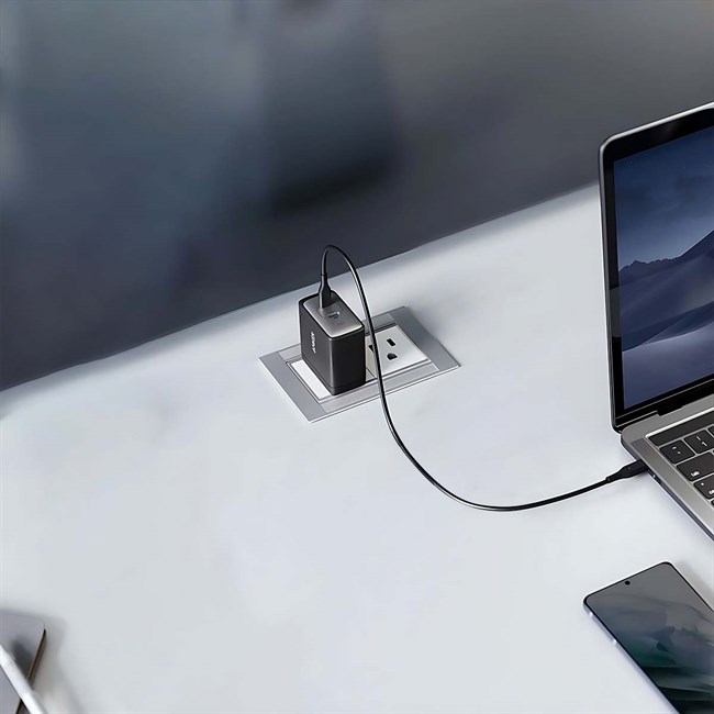 Adapter Sạc 2 cổng Type C PD PPS GaN II 65W Anker PowerPort III A2666