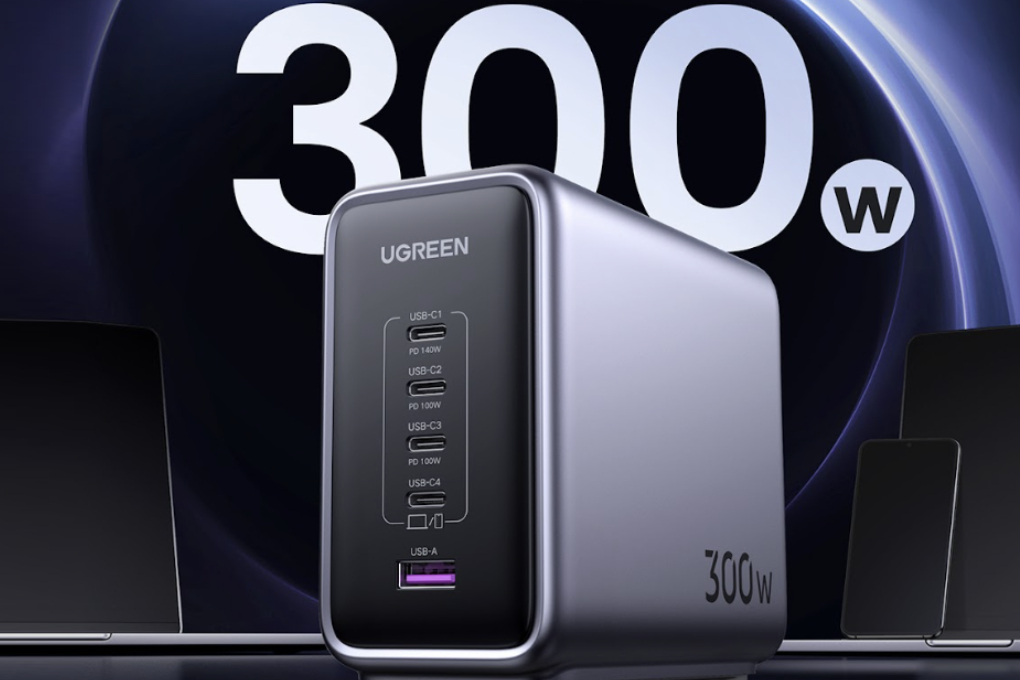 Bộ Adapter Sạc 5 cổng Type C PD QC 3.0 GaN 300W kèm Cáp Type C - Type C ...