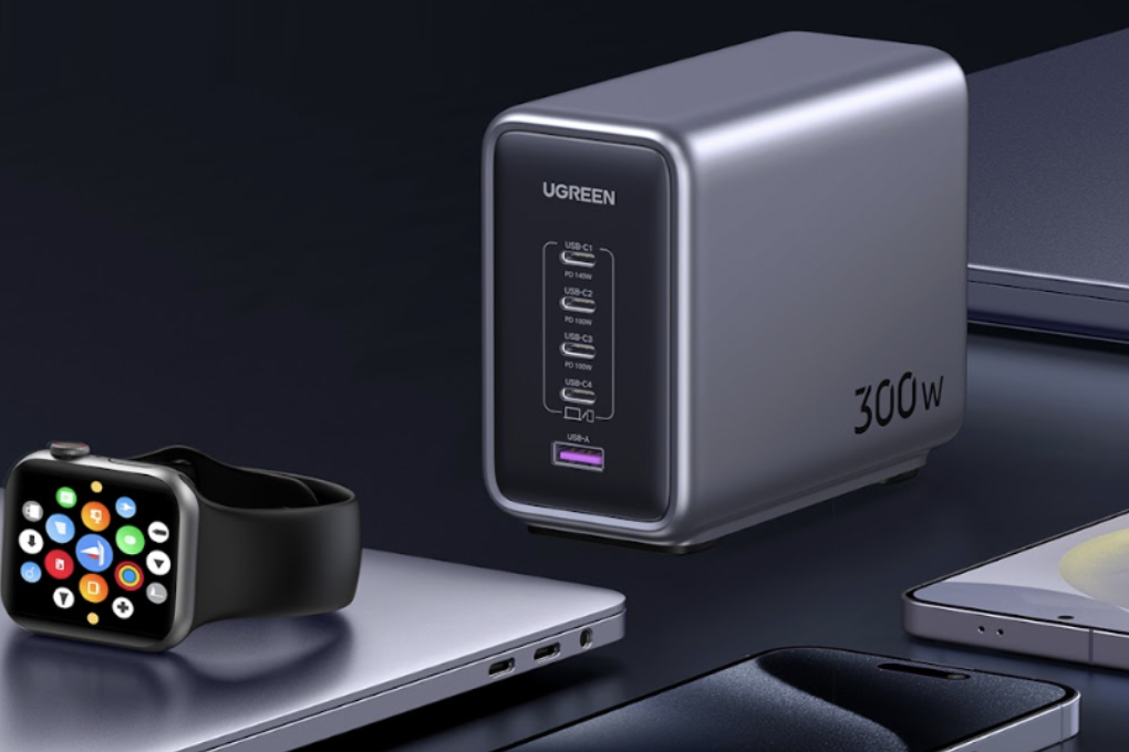 Bộ Adapter Sạc 5 cổng Type C PD QC 3.0 GaN 300W kèm Cáp Type C - Type C ...