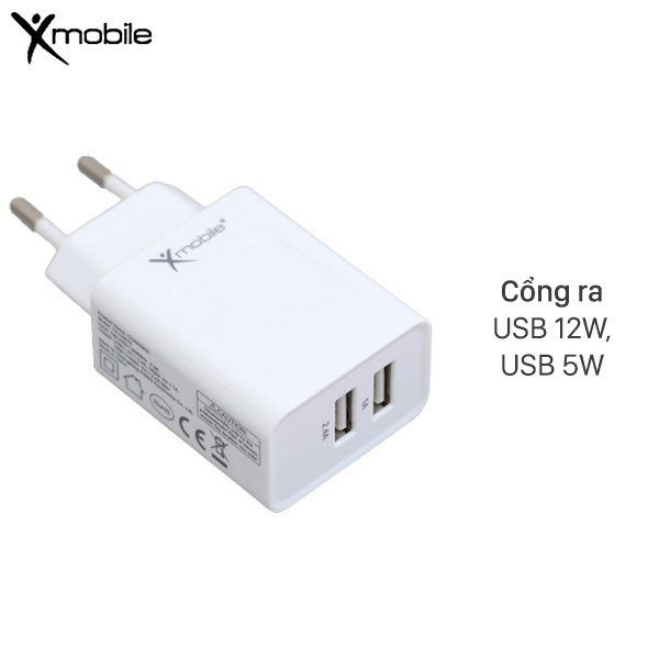 So sánh chi tiết Adapter sạc Sạc 2 cổng Xmobile TS-C067 với Bộ Adapter sạc kèm cáp Type C - Type ...