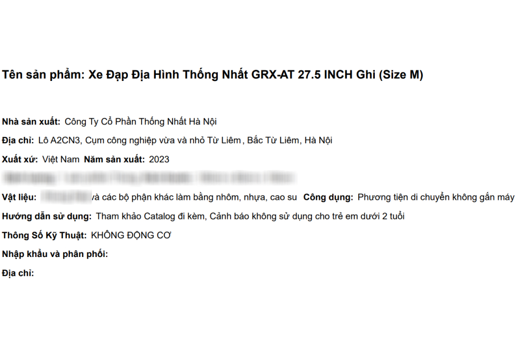 Xe Đạp Địa Hình Thống Nhất GRX-AT 27.5 inch (Size M) - chính hãng, giá ...