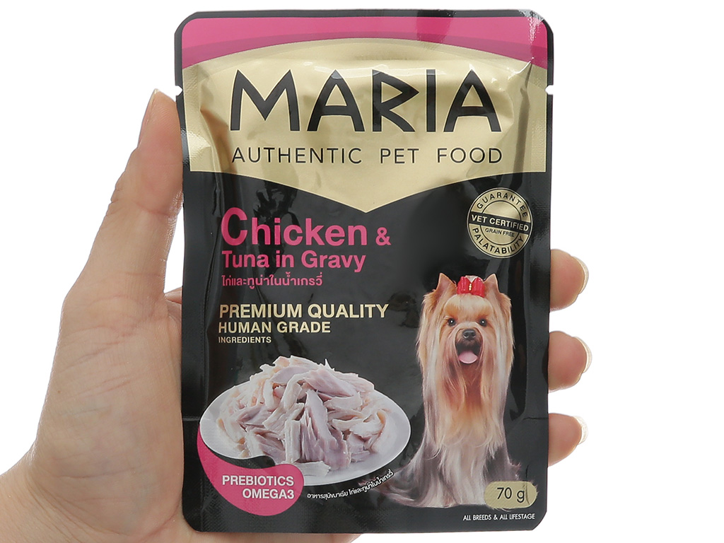 Pate cho chó MARIA gà và cá ngừ gói 70g tại Bách Hoá XANH
