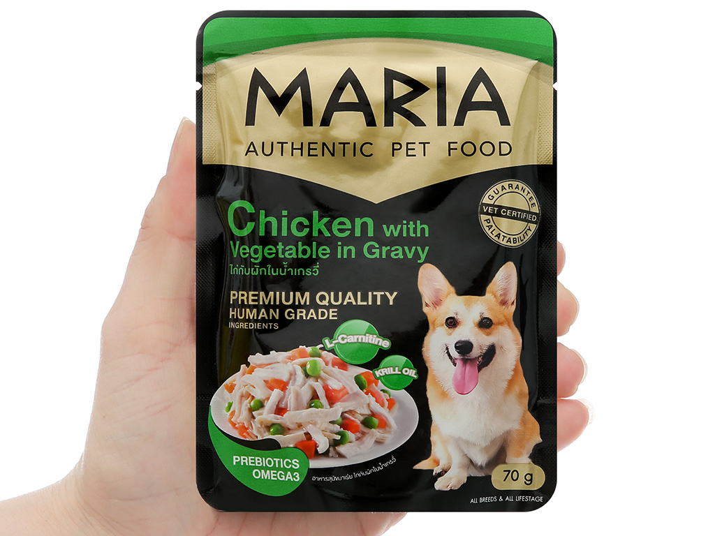 12 gói pate cho chó MARIA gà cà rốt, đậu 70g Bách Hoá XANH