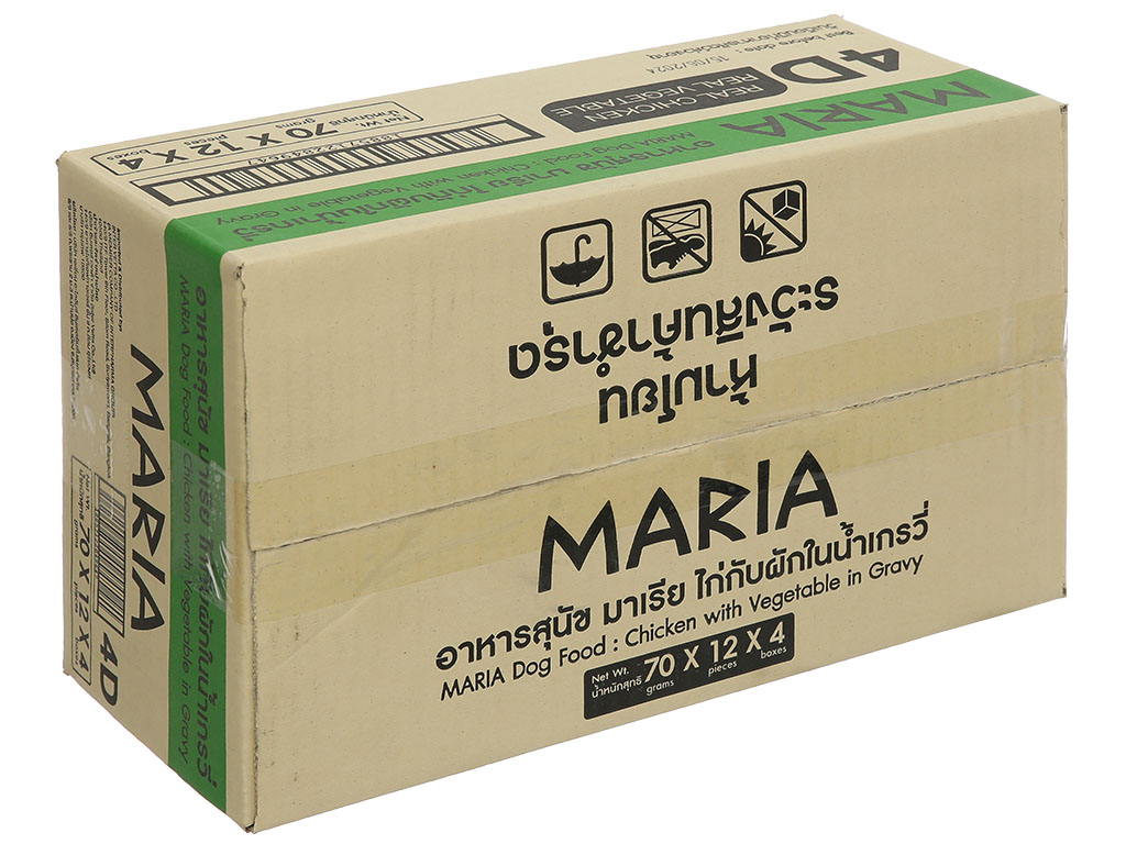 48 gói pate cho chó MARIA gà cà rốt, đậu 70g Bách Hoá XANH