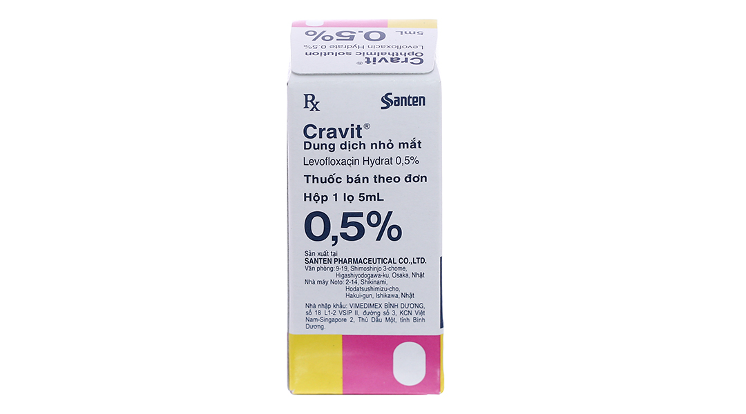 Thuốc nhỏ mắt Cravit 0.5% chai 5ml-Nhà thuốc An Khang