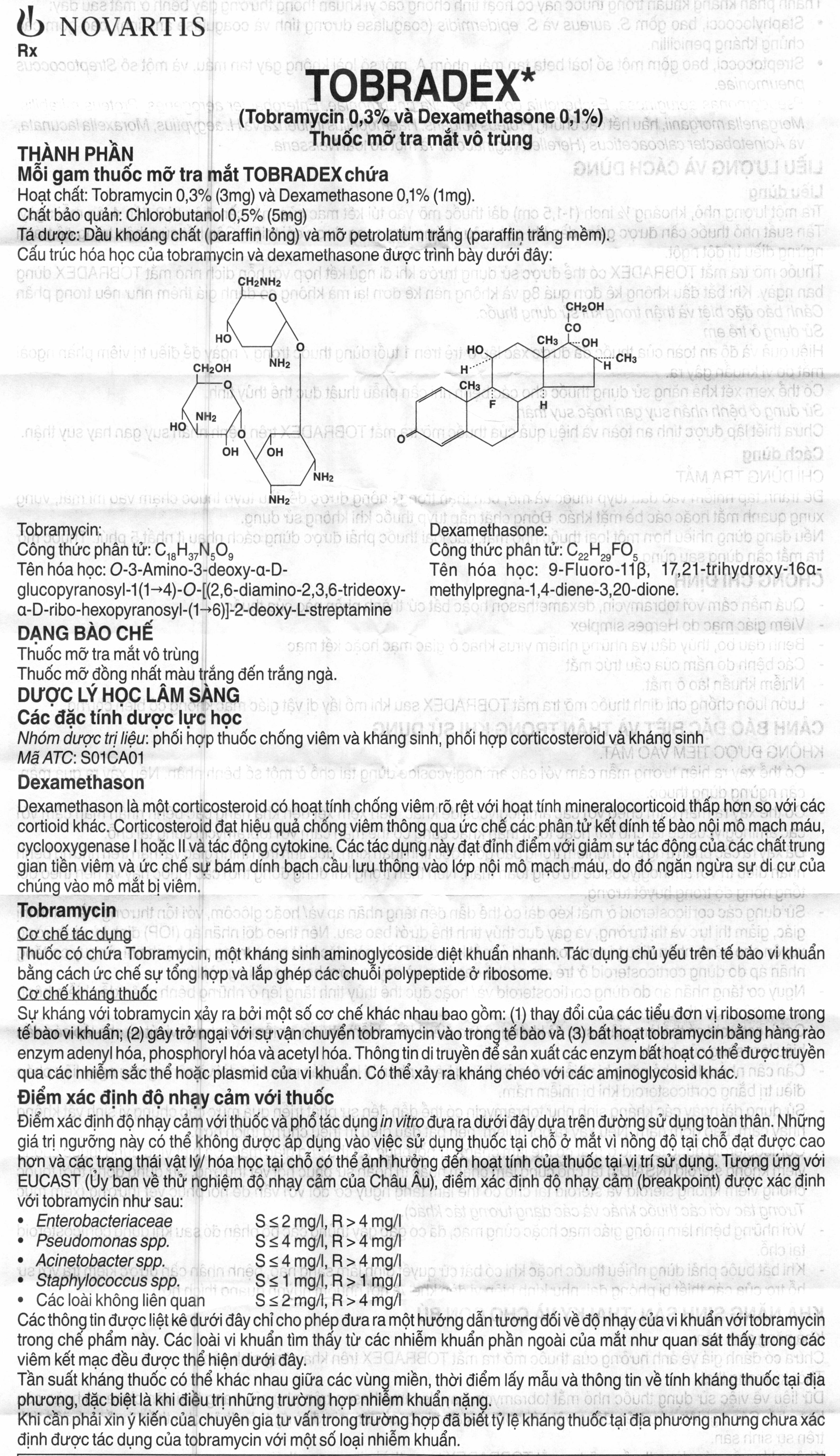 Thuốc mỡ tra mắt TobraDex tuýp 3.5g - Nhà thuốc An Khang