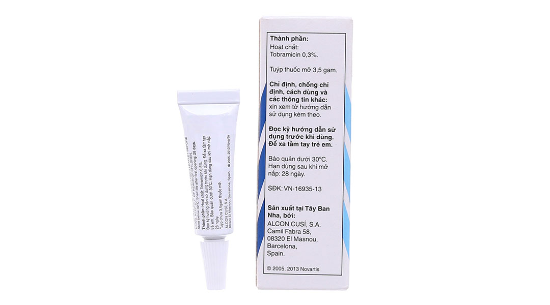 Thuốc mỡ tra mắt Tobrex Eye Oitment 0.3% trị nhiễm khuẩn mắt tuýp 3.5g ...
