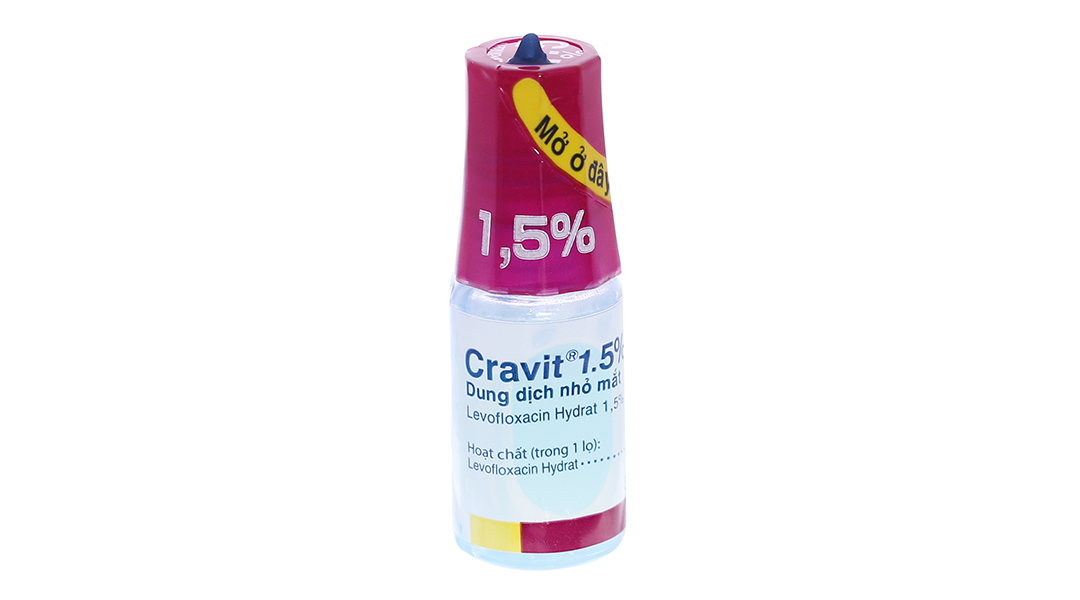 Dung dịch nhỏ mắt Cravit 1.5% trị nhiễm khuẩn mắt lọ 5ml - 03/2023 ...