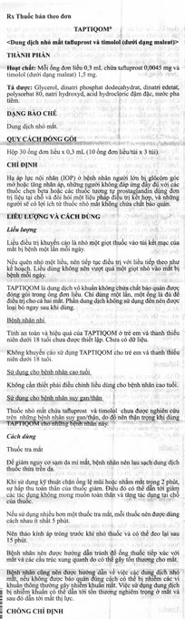 Thuốc nhỏ mắt Taptiqom 0.3ml hộp 30 ống-Nhà thuốc An Khang