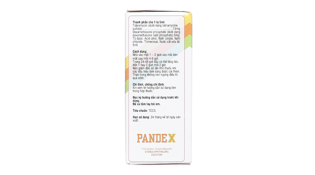 Dung dịch nhỏ mắt Pandex trị viêm kết mạc, viêm giác mạc lọ 5ml - 07/ ...