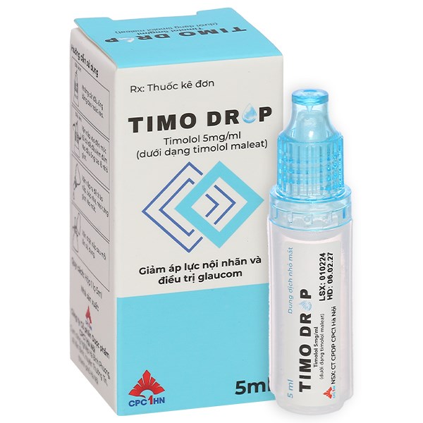 Dung dịch nhỏ mắt Timo Drop 5mg/ml giảm áp lực nội nhãn, trị glaucom ...