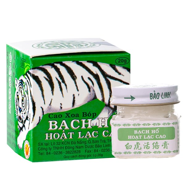 Cao xoa Bạch Hổ Hoạt Lạc Cao lọ 20g - 02/2025 | nhathuocankhang.com