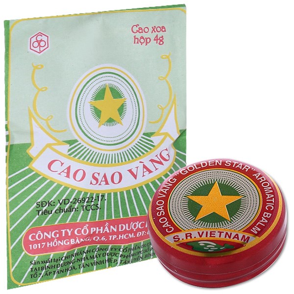 Cao Sao Vàng điều trị cảm cúm, nhức đầu hộp 4g - 02/2025 ...