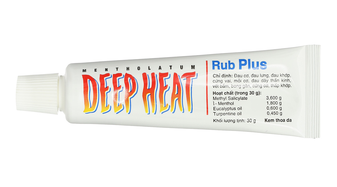 Kem xoa bóp Deep Heat Rub Plus giảm đau cơ, xương khớp tuýp 30g - 08/ ...