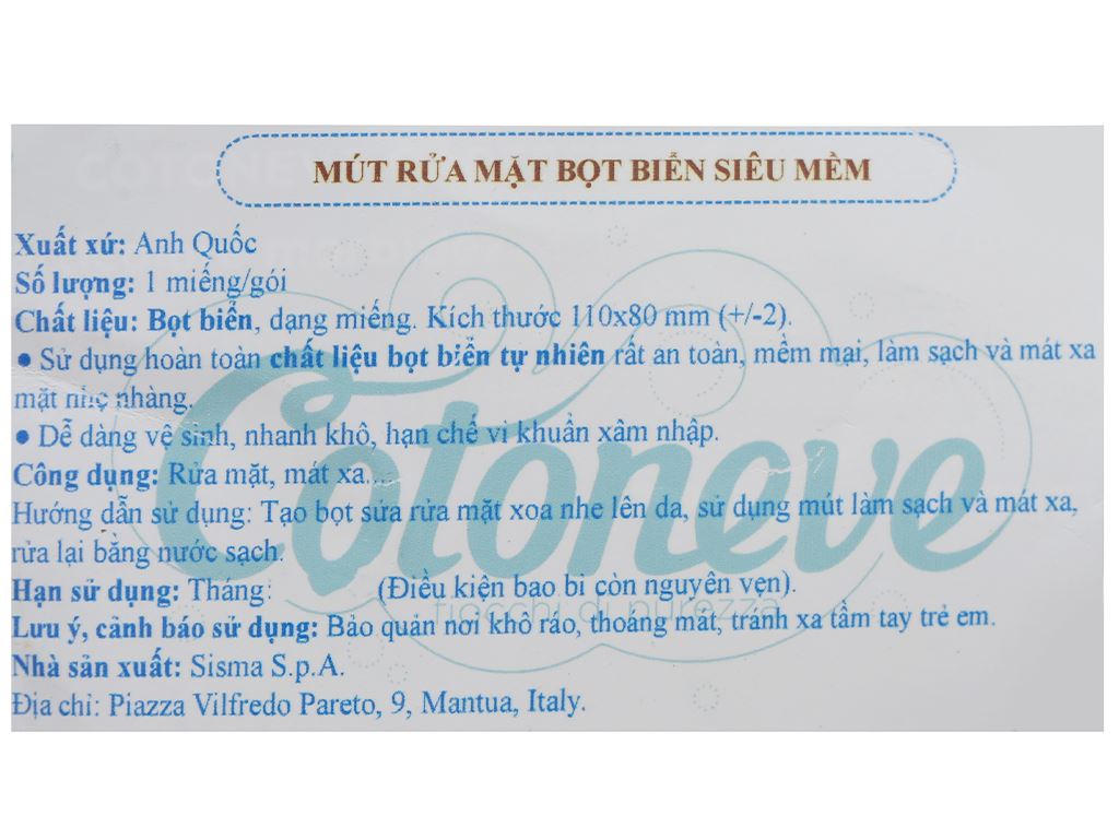 Mút rửa mặt bọt biển mềm Cotoneve giá tốt tại Bách hoá XANH
