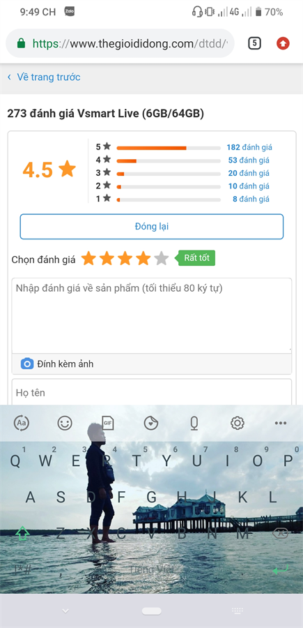 Vsmart Live (6GB/64GB) | Giá rẻ, có trả góp, nhiều khuyến mãi