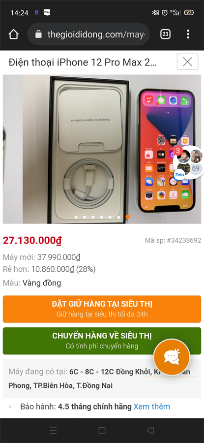 iPhone 12 Pro Max 256GB - trả góp 0%, giảm 25% khi mua iPad