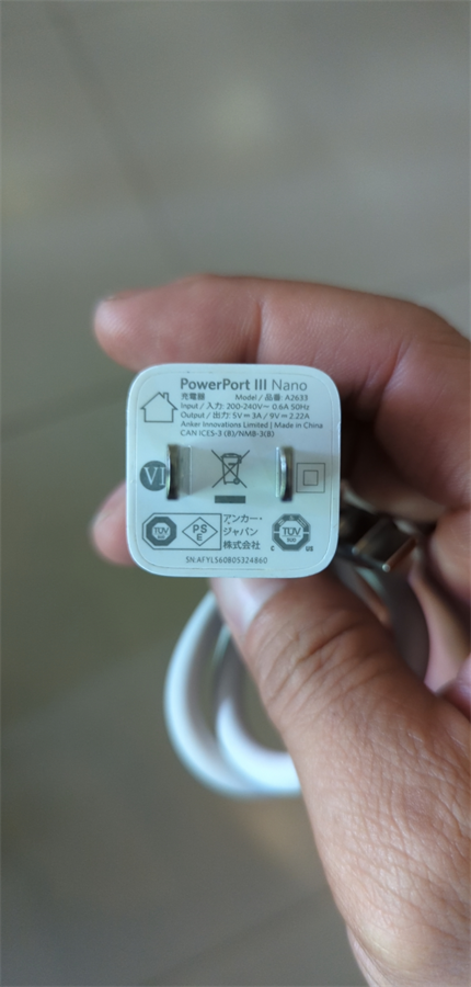 Adapter Sạc Type C PD 20W Anker PowerPort III Nano A2633 Trắng