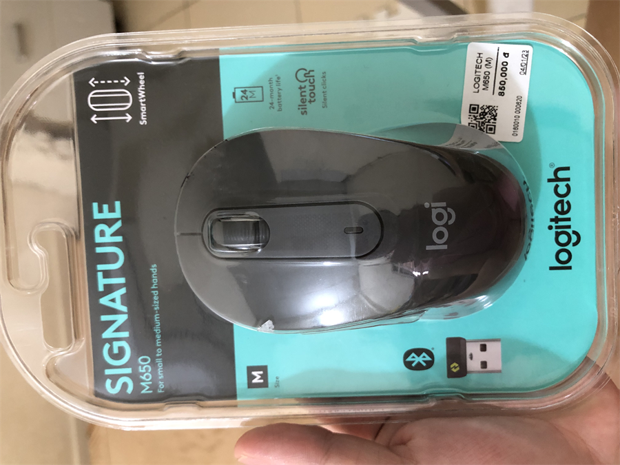 Chuột Logitech M650 silent không dây độ phân giải 4000 DPI