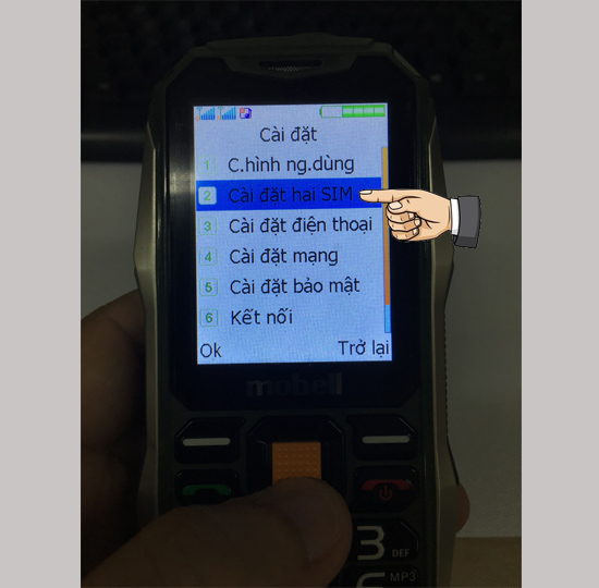 Cài đặt chế độ hai sim trên Mobell Rock 3 - Thegioididong.com