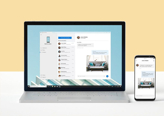 Gửi nhận tin nhắn và tải ảnh giữa Android/PC đơn giản trên Windows10 ...