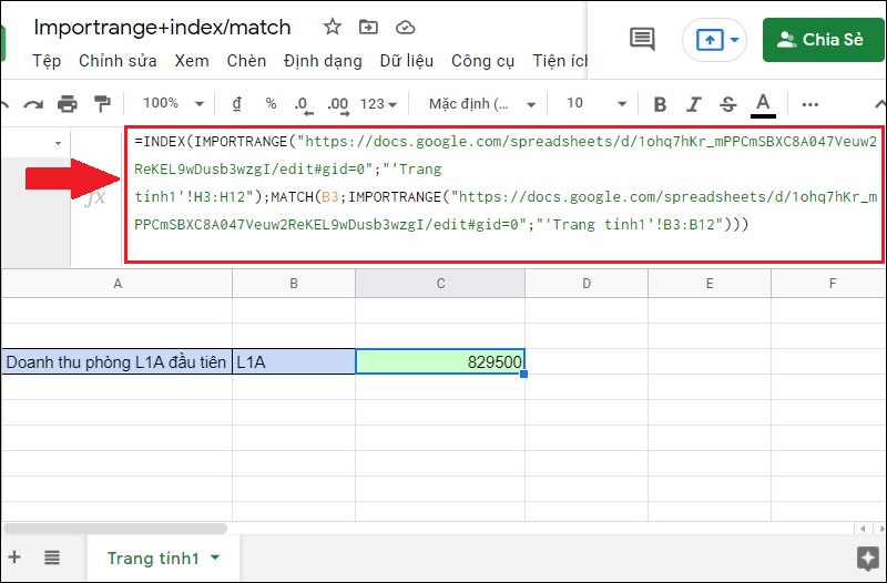 [Video] Cách kết hợp hàm IMPORTRANGE và INDEX/MATCH trong Google Sheet - Thegioididong.com