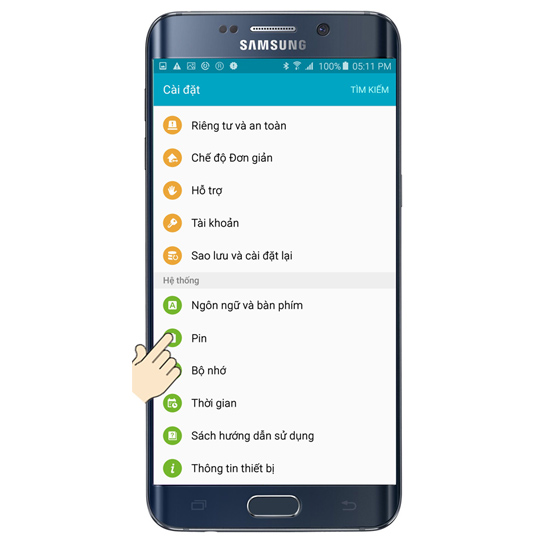 Hiện phần trăm pin trên Samsung Galaxy S6 Edge Plus - Thegioididong.com
