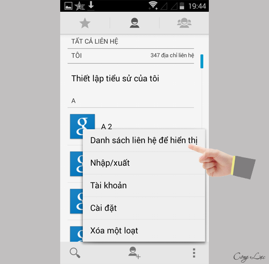 Cách tùy chọn hiển thị danh bạ trên điện thoại Mobiistar Kool Lite ...