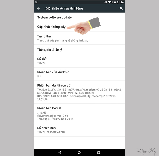 Cách nâng cấp hệ điều hành Android Mobell Tab 7C khi có phiên bản mới ...