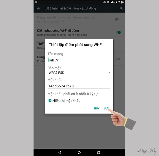Cách chia sẻ 3G làm Wifi trên Mobell Tab 7C - Thegioididong.com