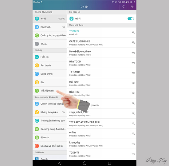 Bật tiết kiệm pin siêu tiết kiệm pin trên Huawei MediaPad T1-A21L ...